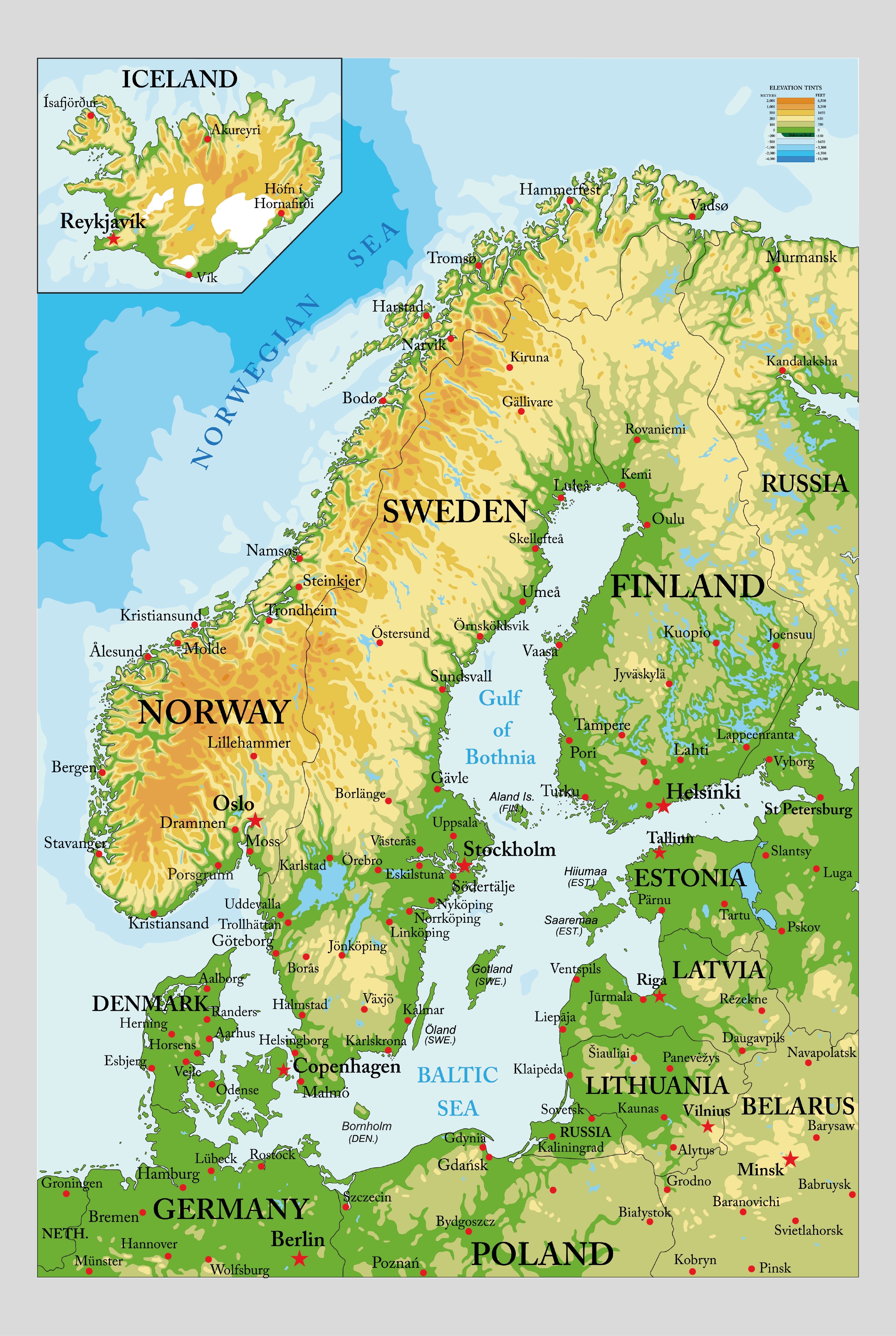 Scandinavia map – silent art dk